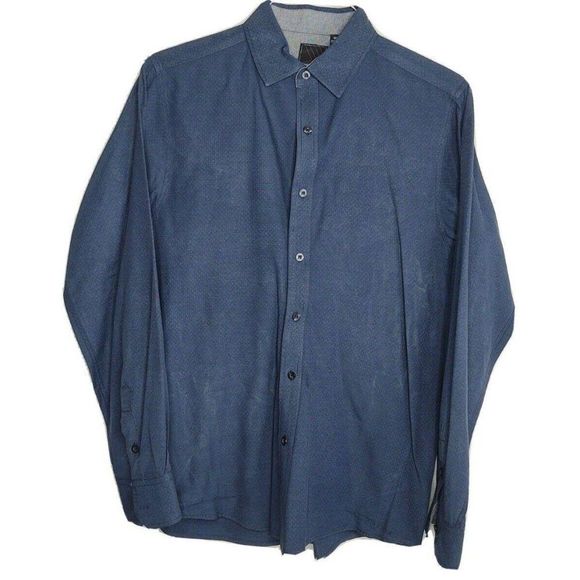Sahara Club | Shirts | Sahara Club Button Upshirt Mens Blue M Longslee ...